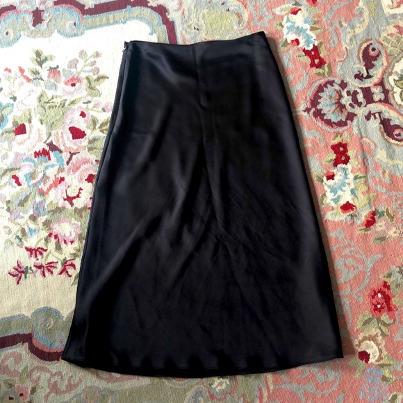Club Monaco | Skirts | Club Monaco Satiny Black Skirt | Poshmark